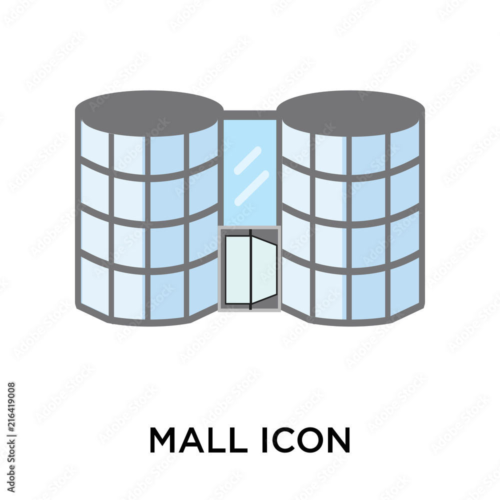 mall icon on white background. Modern icons vector illustration. Trendy ...