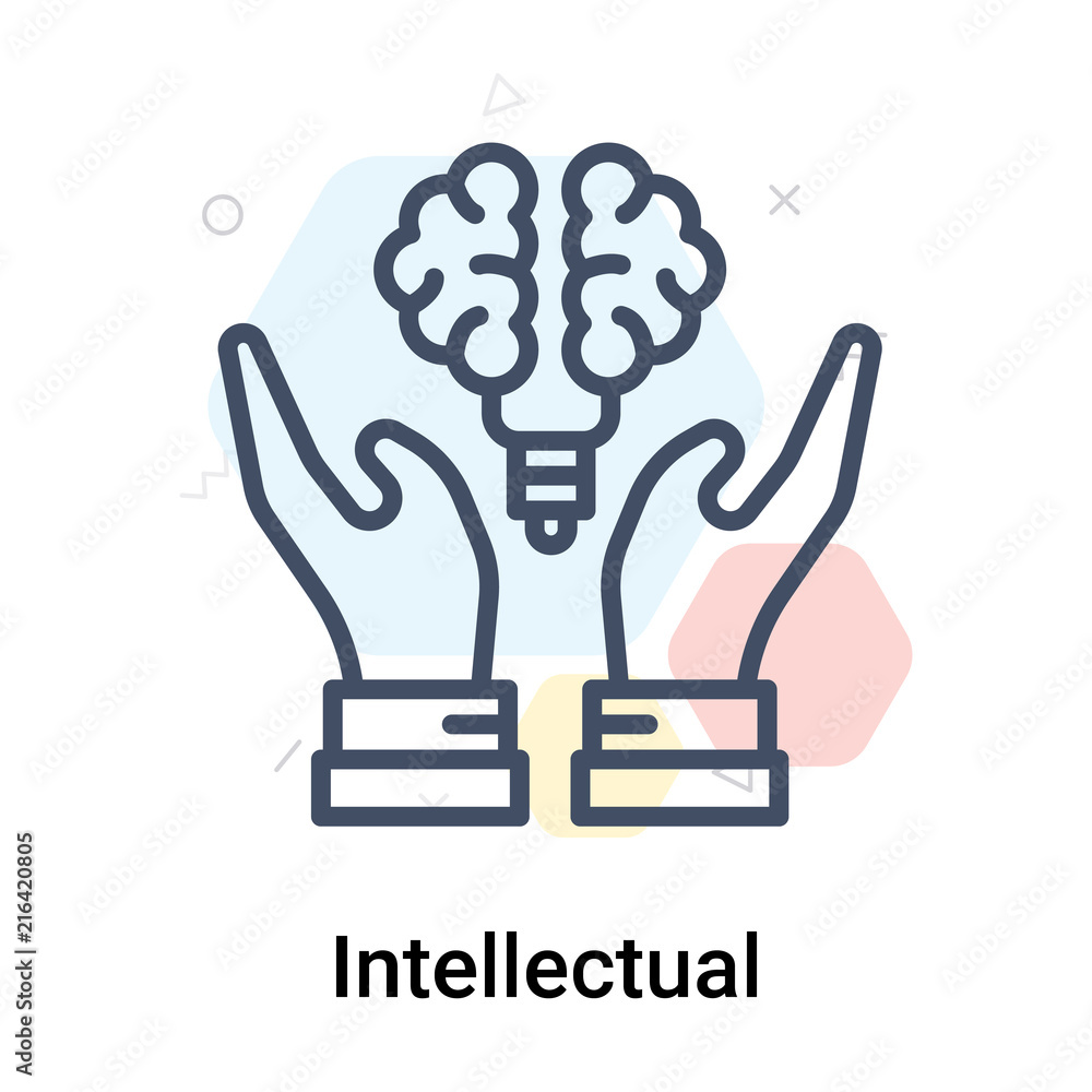 Intellectual icon vector sign and symbol isolated on white background ... Intellectual icon vector sign and symbol isolated on white background ...