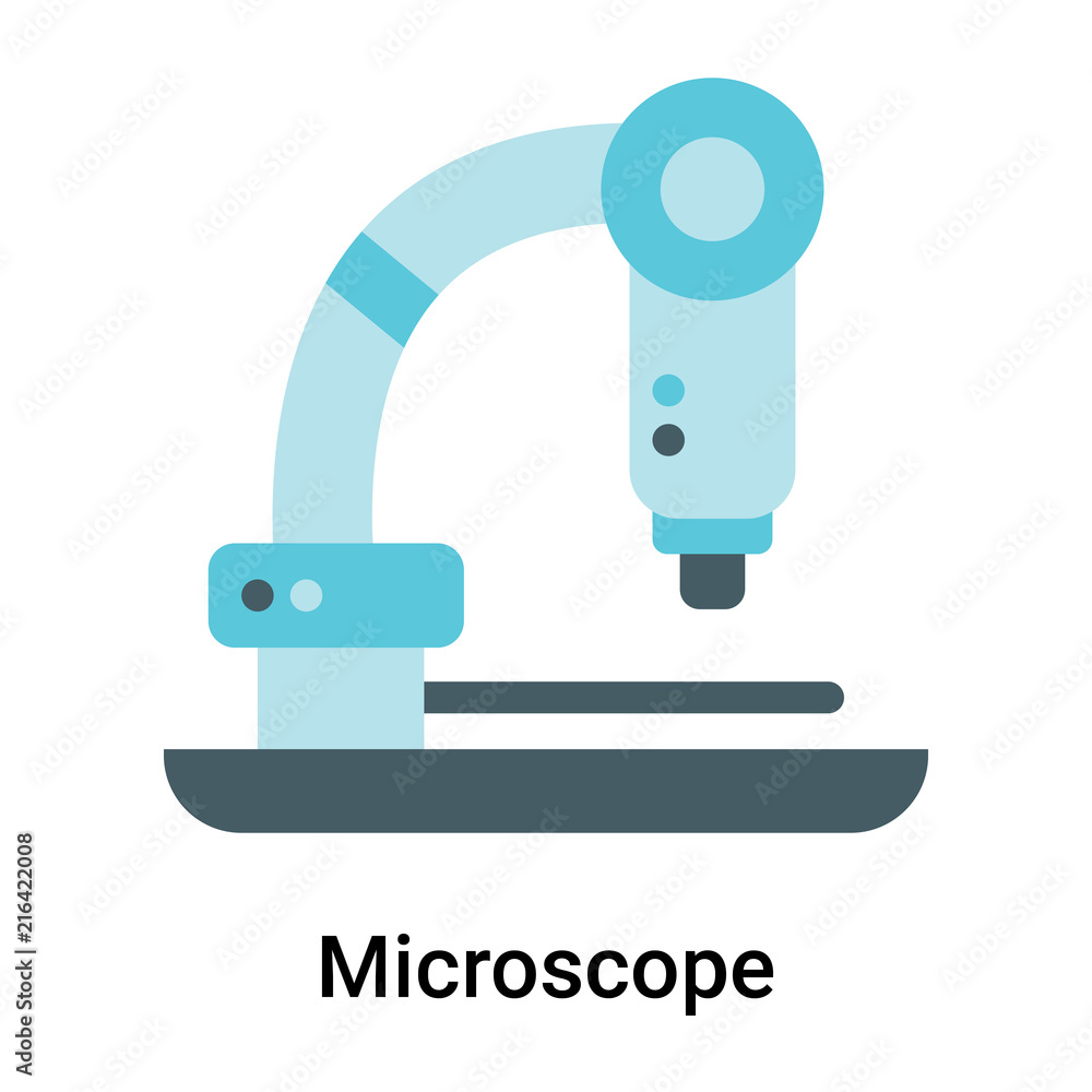 Microscope icon vector sign and symbol isolated on white background ...