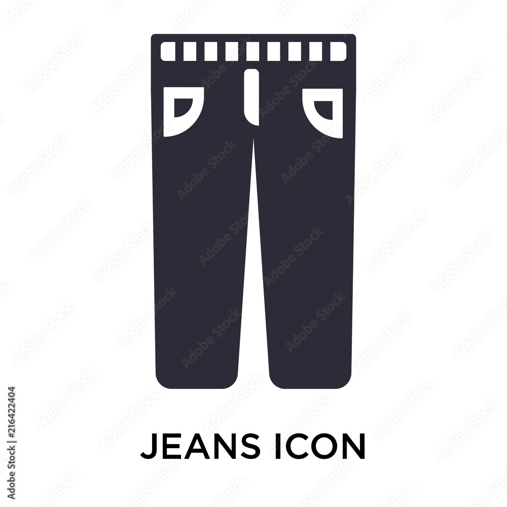 jeans icon on white background. Modern icons vector illustration ...