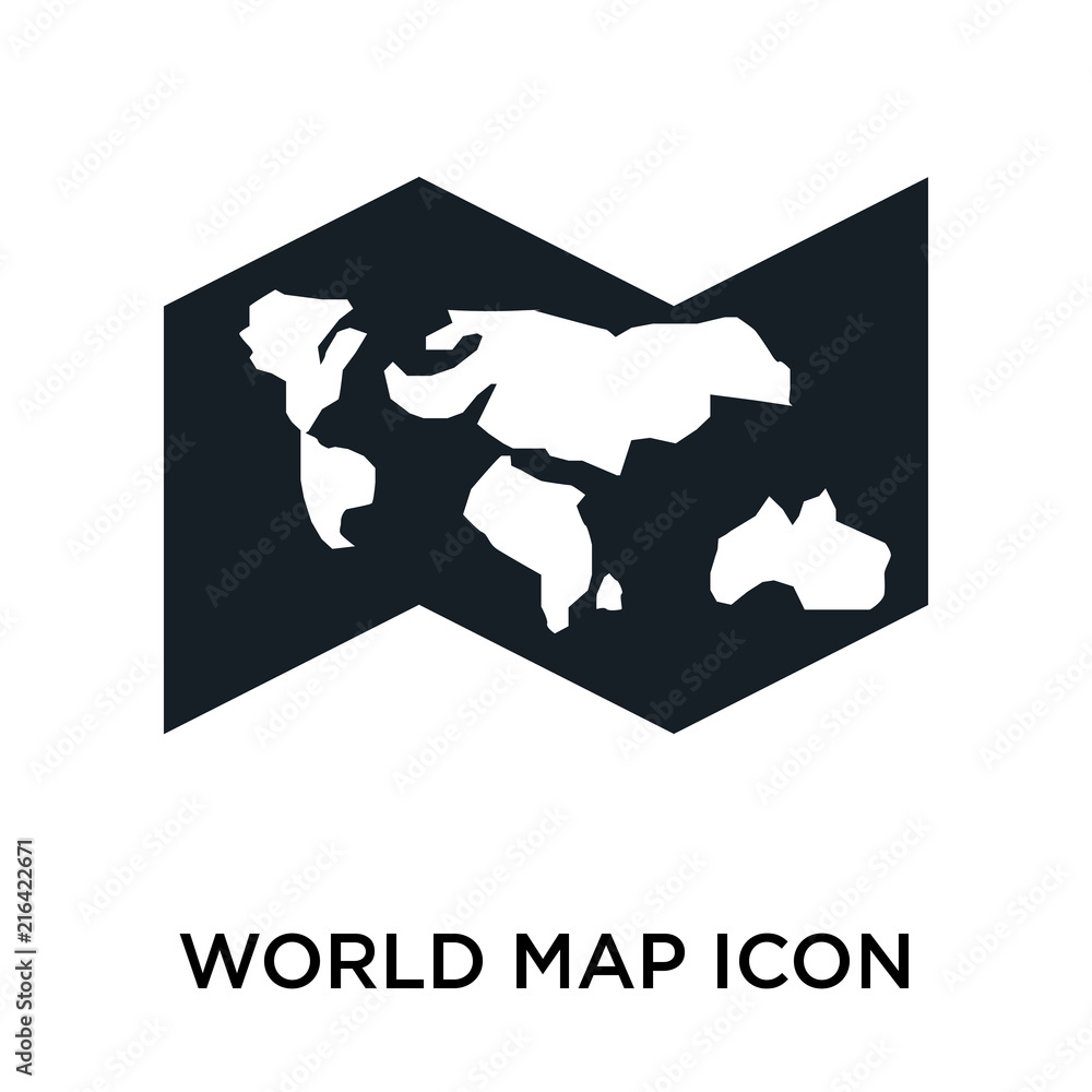 world map icon on white background. Modern icons vector illustration ...