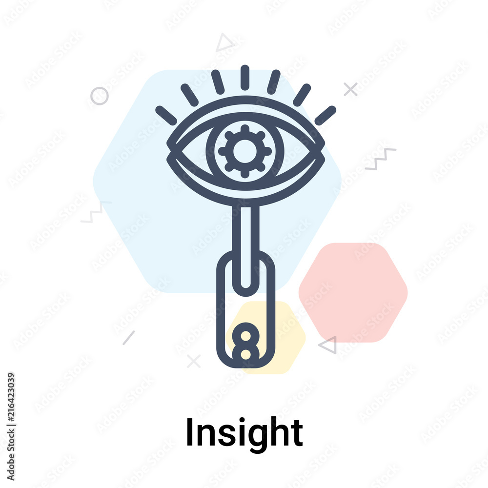 Insight icon vector sign and symbol isolated on white background ...