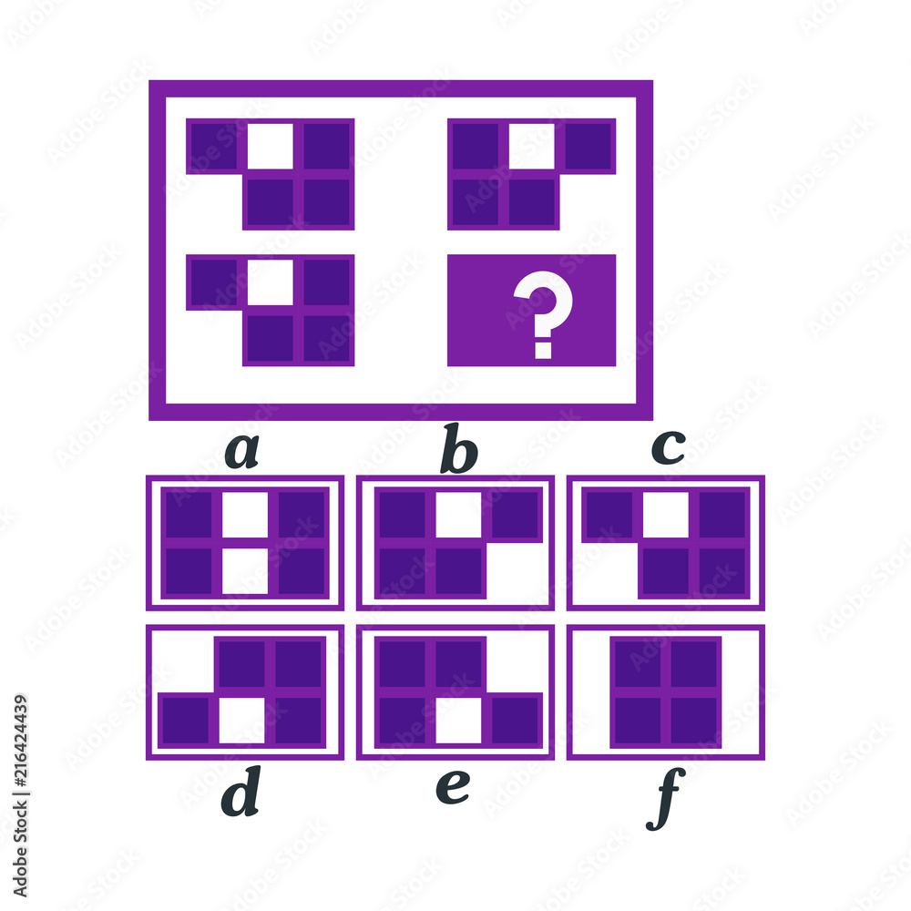 IQ test. Choose correct answer. Logical task, educational game for kids ...