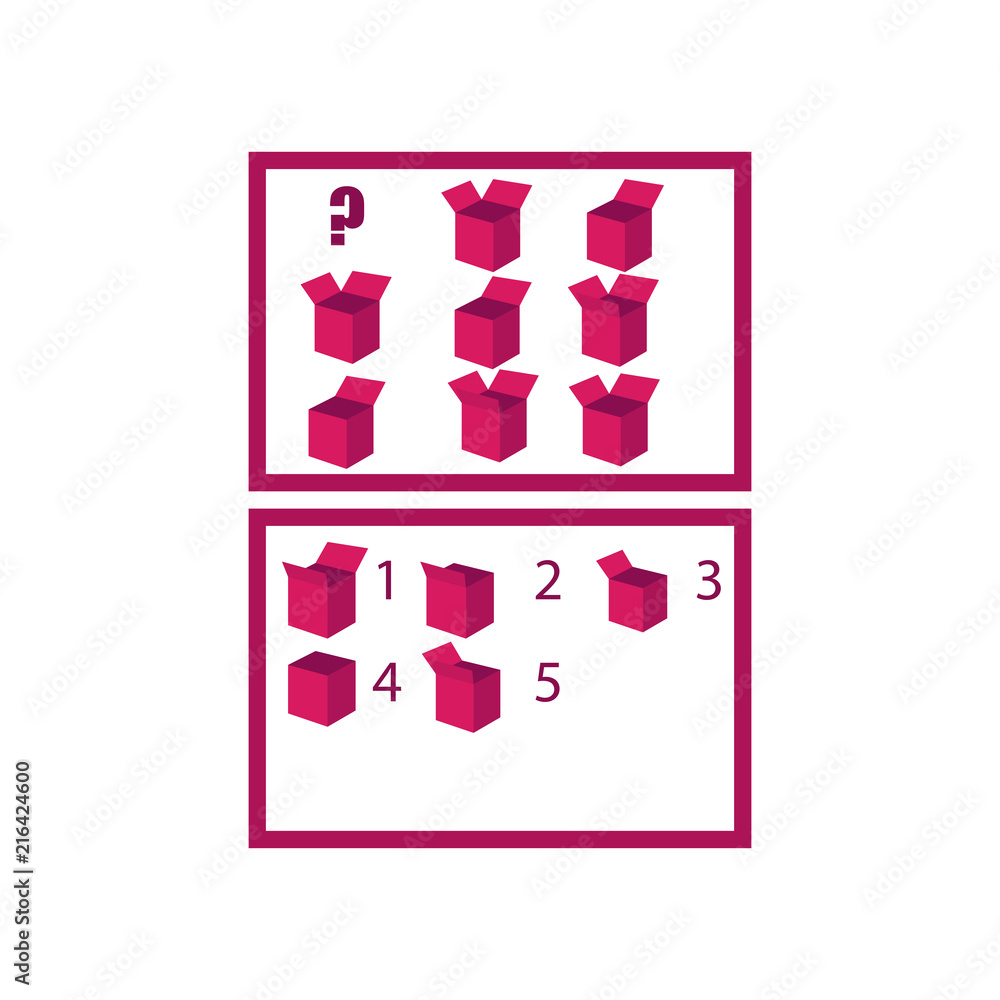IQ test. Choose correct answer. Logical task, educational game for kids ...