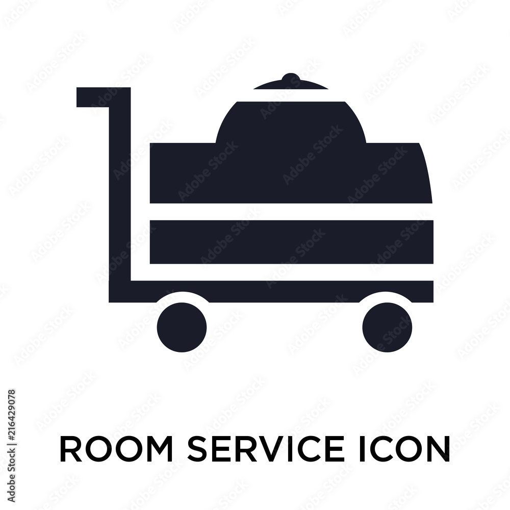 Room service icon vector sign and symbol isolated on white background ...