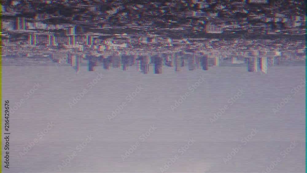 Abstract inverted digital glitch effect of aerial drone skyscrapers ...