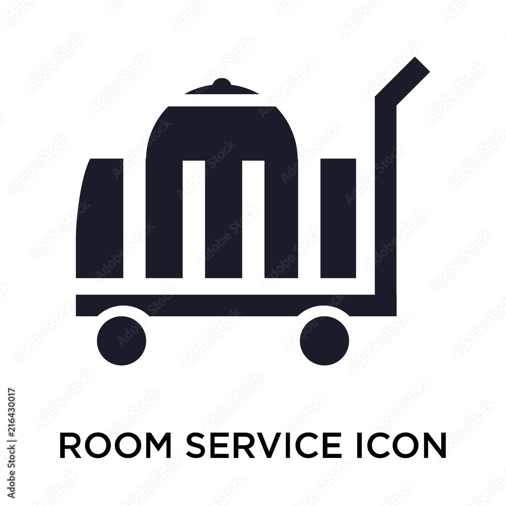 Room service icon vector sign and symbol isolated on white background ...