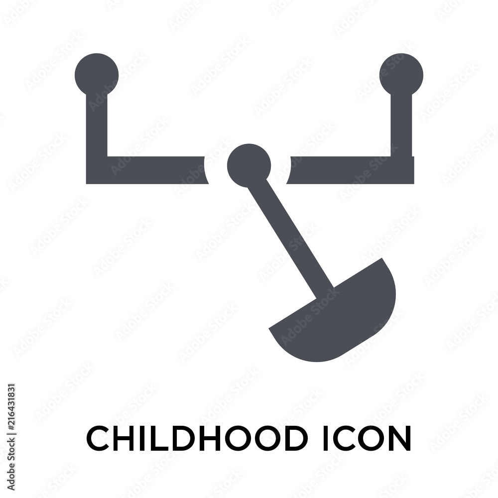 Childhood icon vector sign and symbol isolated on white background ...