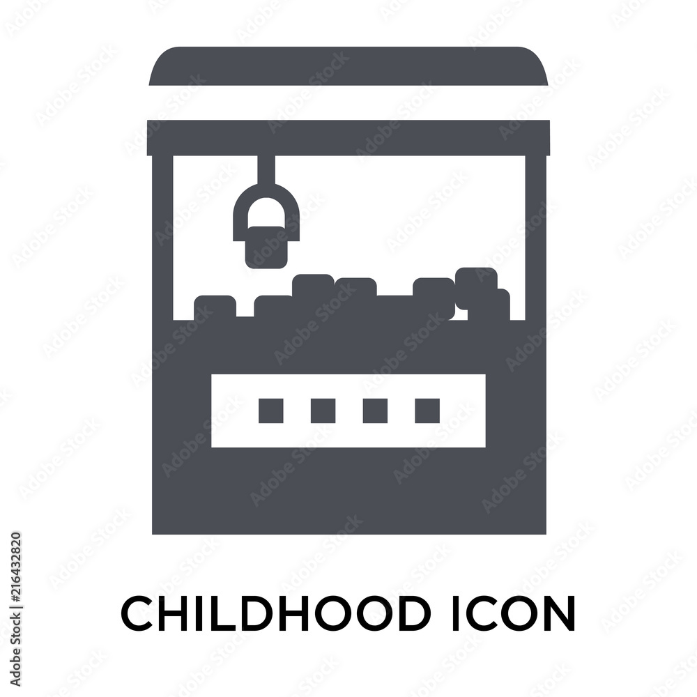 Childhood icon vector sign and symbol isolated on white background ...