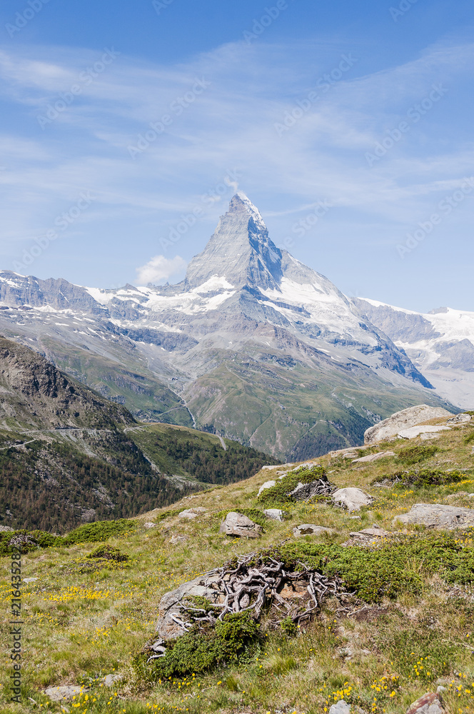 Zermatt, Wallis, Matterhorn, Alpen, Walliser Berge, Blauherd, Sunnegga ...