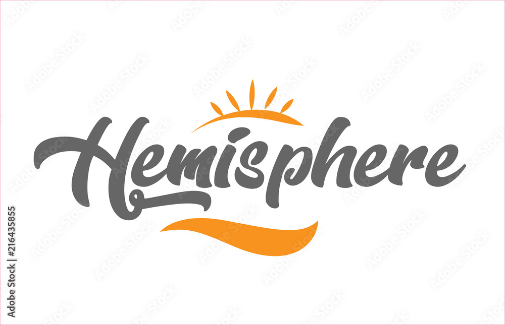 hemisphere black hand writing word text typography design logo icon ...