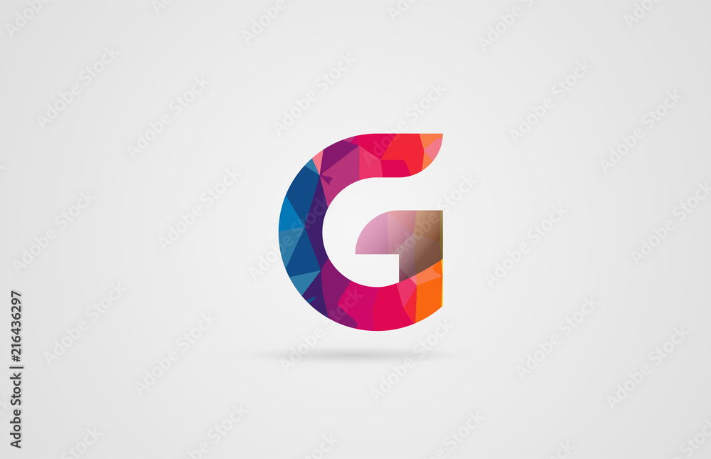 alphabet letter g logo design with rainbow colors Stock Vector | Adobe ...