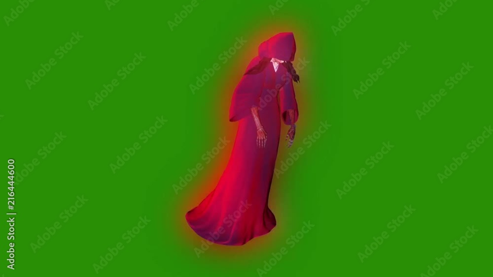 Ghost Phantom Entity Witch Flight cycle Green Screen 3D Rendering ...