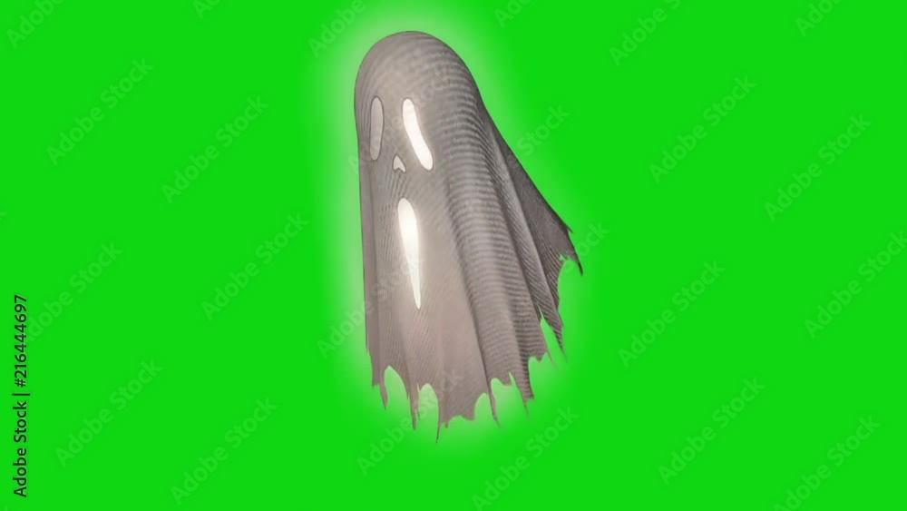 Ghost Poltergeist Spectre Apparition Turns Top Green Screen 3D ...