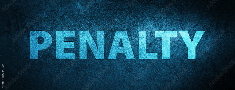 Penalty special blue banner background Stock Illustration | Adobe Stock