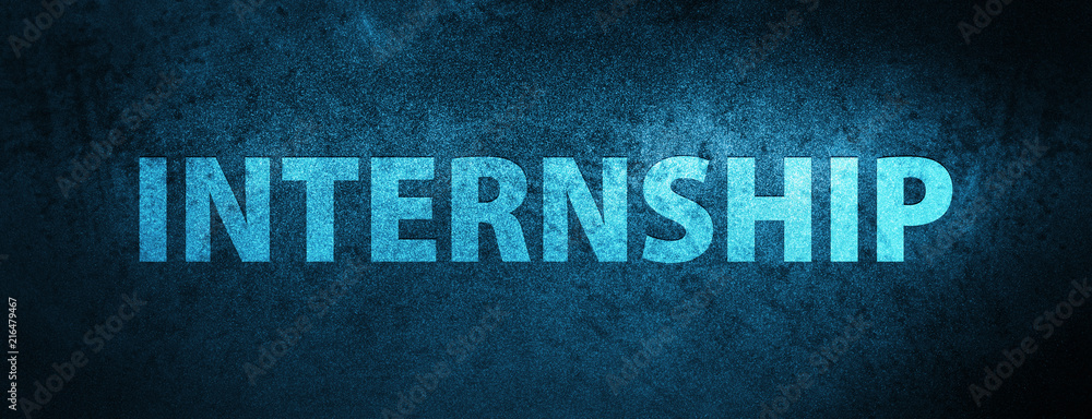 Internship special blue banner background Stock Illustration | Adobe Stock