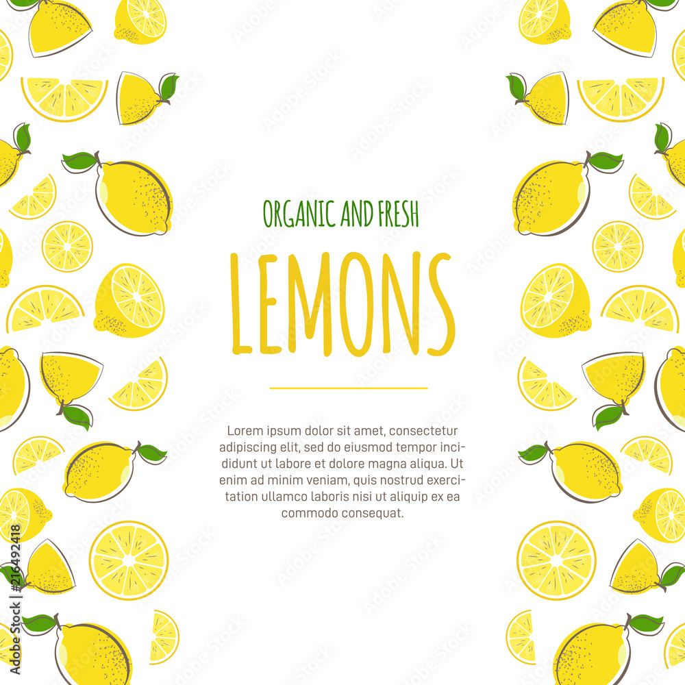 lemon banner template Stock Vector | Adobe Stock