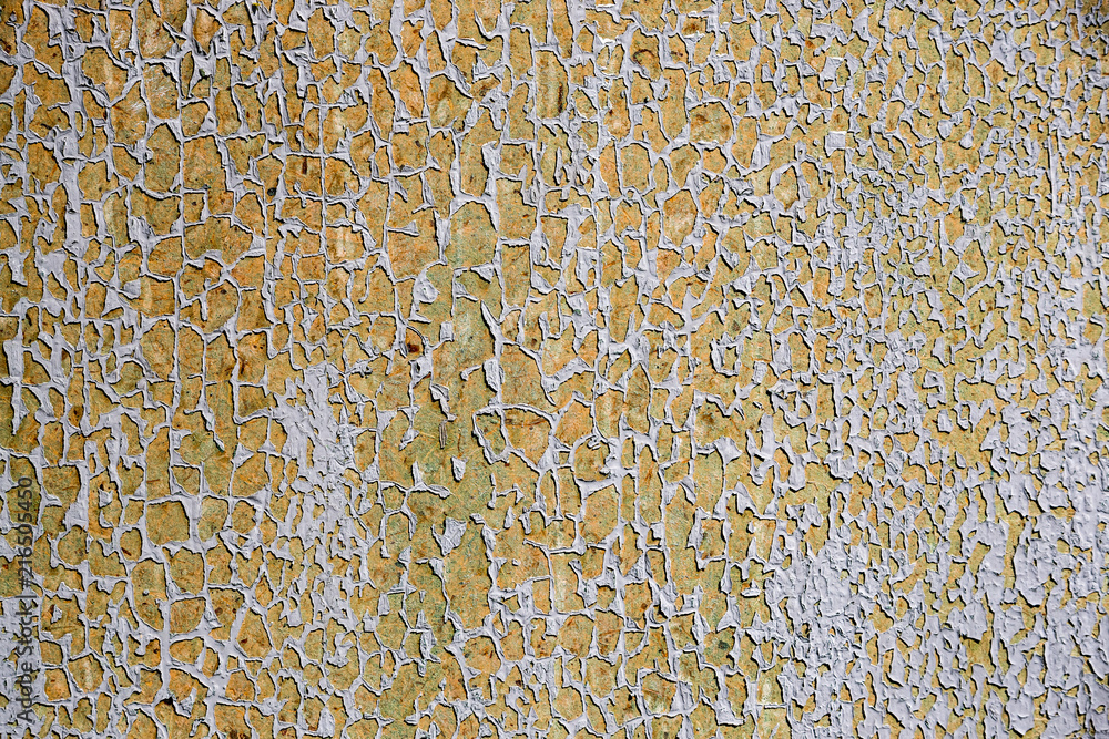 Wood wall covered with cracked paint from old age, texture Stock Photo ...