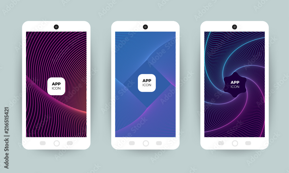 Set of backgrounds with trendy design. Applicable for Cover, Voucher ...