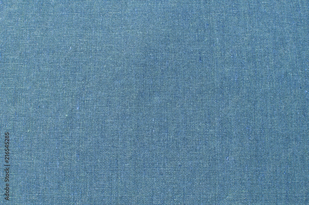 Blue linen fabric texture surface closeup as textile background Stock ...