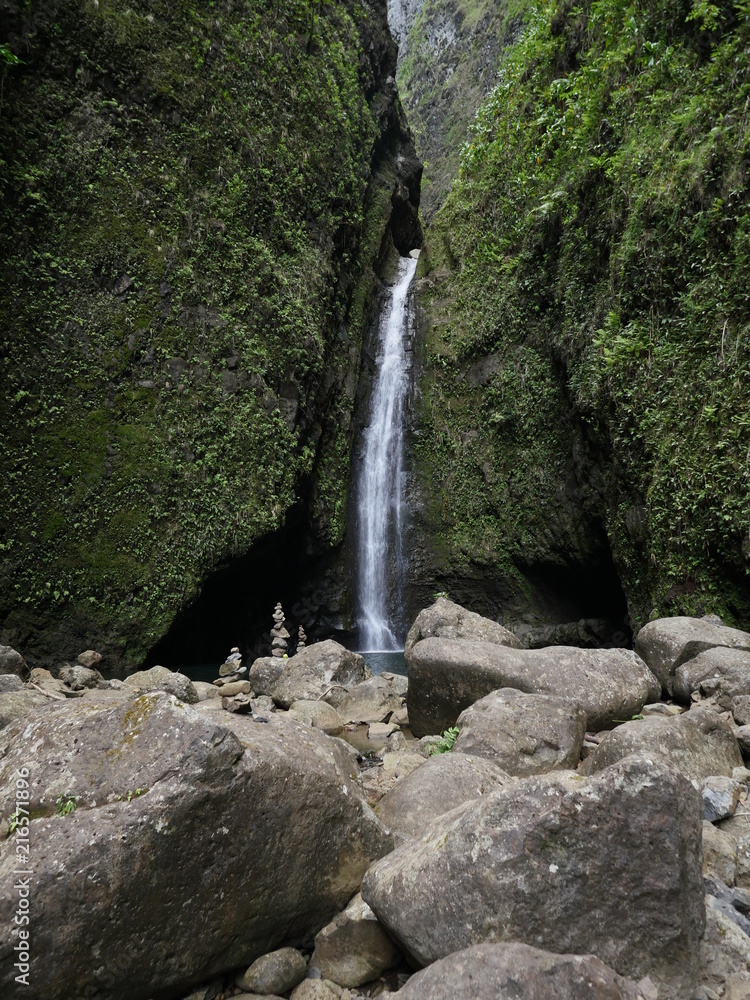 sacred falls waterfall Oahu island Hawaii Stock Photo | Adobe Stock