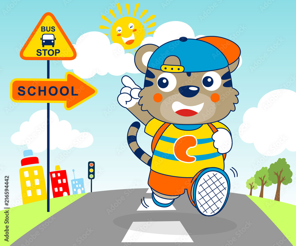 Tiger In School Clipart