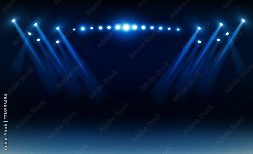 Bright stadium lights vector design. illumination Stock Vector | Adobe ...
