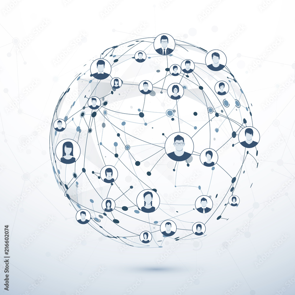 Network Stucture. Social media concept. Vector illustration Stock ...