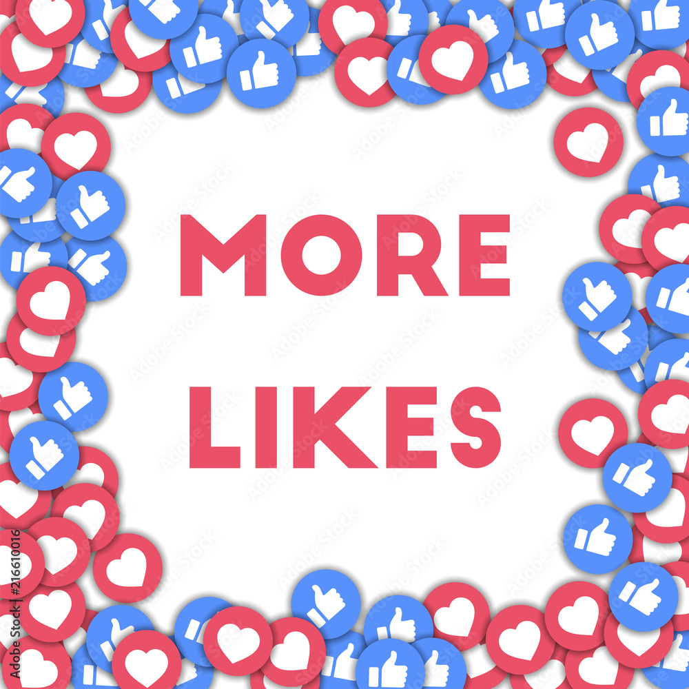 More likes. Social media icons in abstract shape background with ...