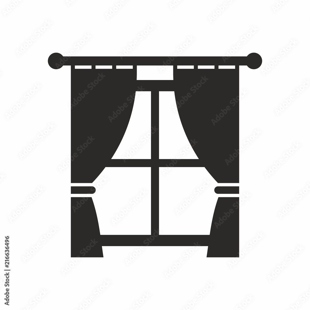 Curtain icon Stock Vector | Adobe Stock