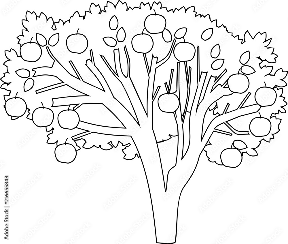 Apple Leaf Coloring Page