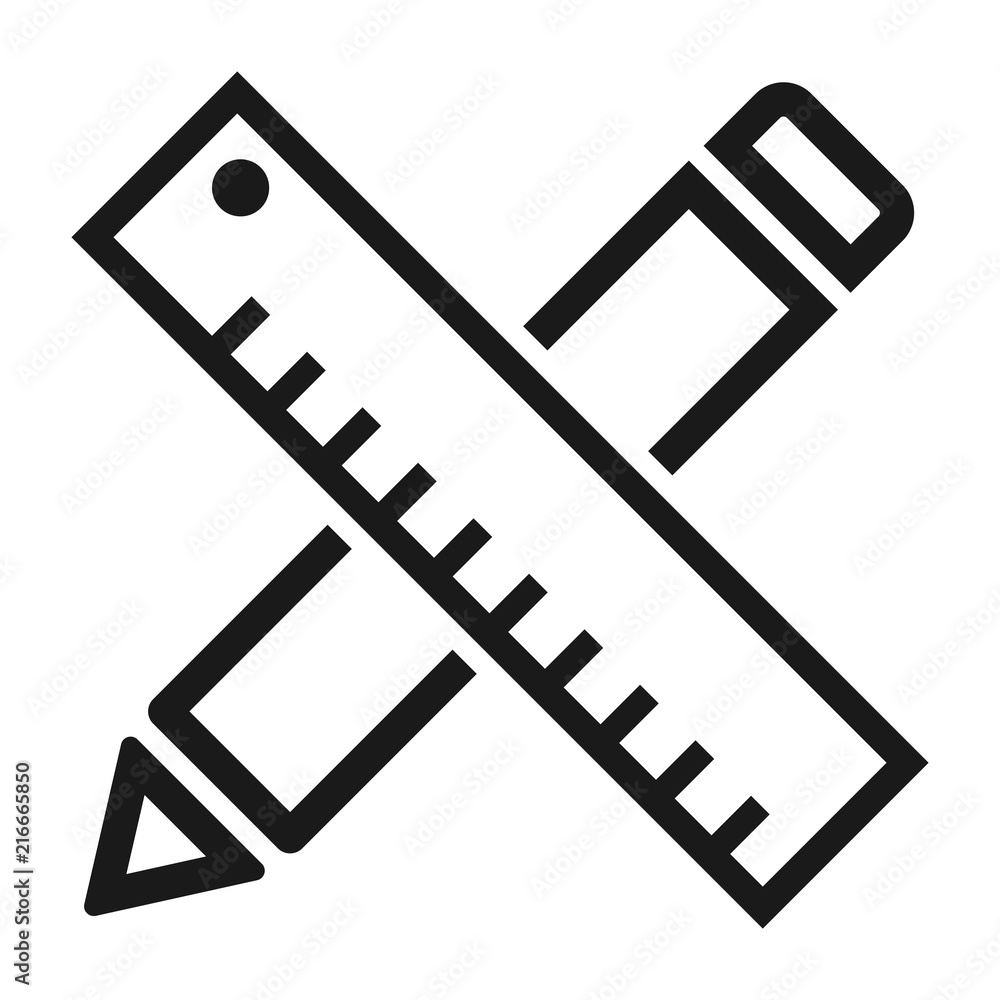 Ruler Icon Black And White