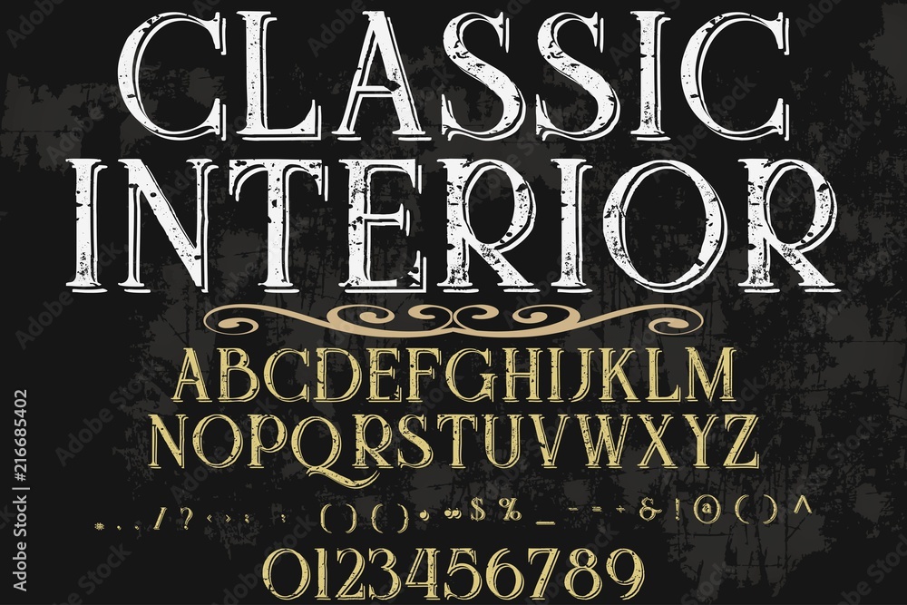 Vintage Font handcrafted vector script alphabet,design handwritten ...