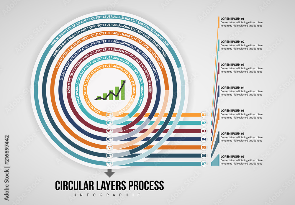 Circular Infographic Layout Stock Template | Adobe Stock