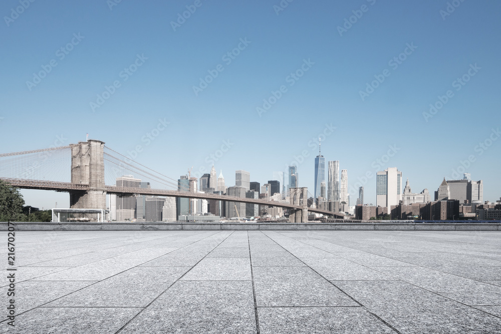 Empty City Street Background