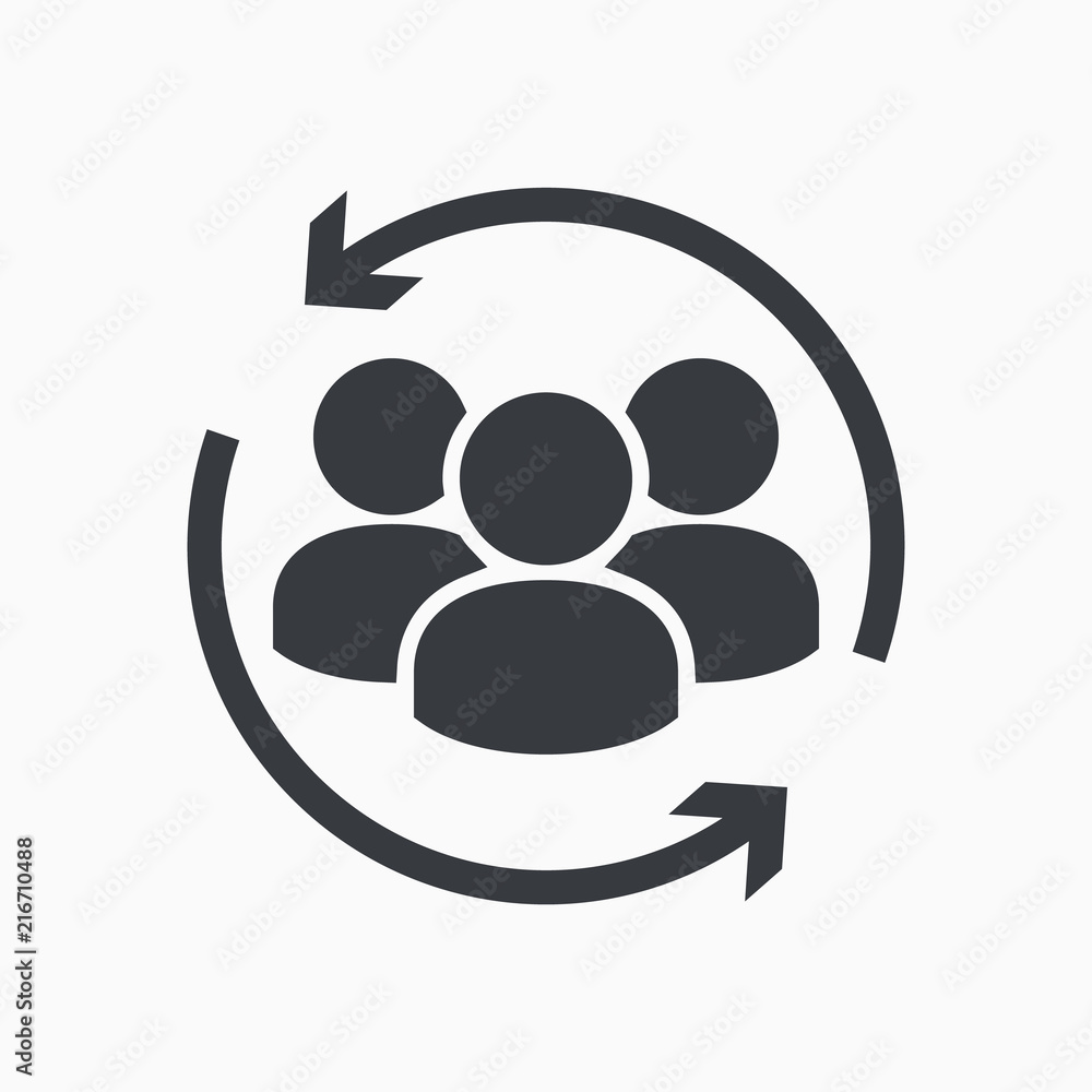 Customer icon. Customer Retention, Returning Clients Vector Glyph Icon ...