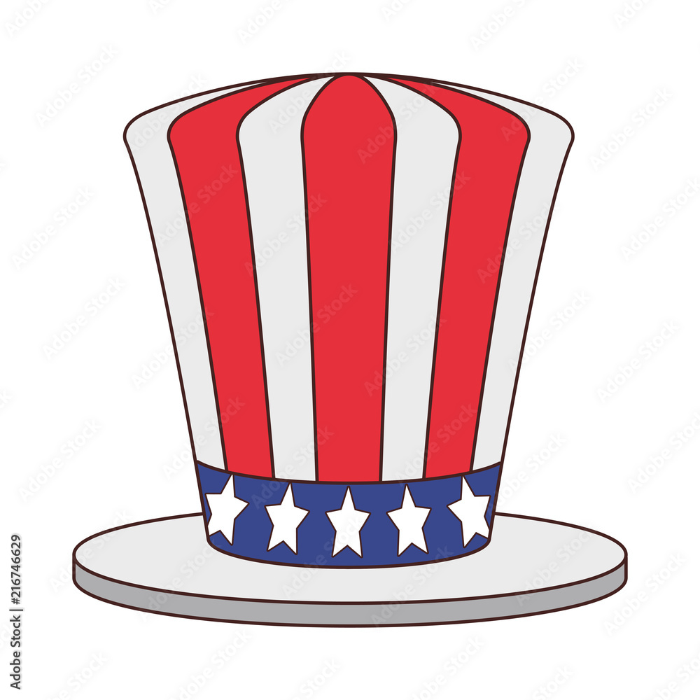 Uncle Sam Top Hat Vector