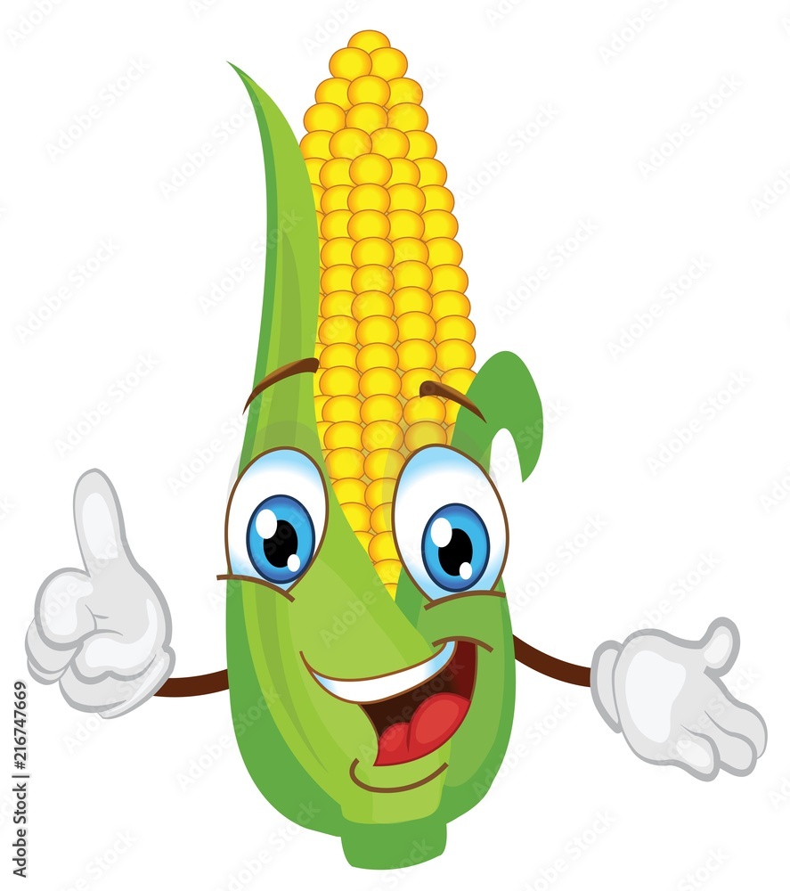 cute corn character cartoon Stock Vector | Adobe Stock