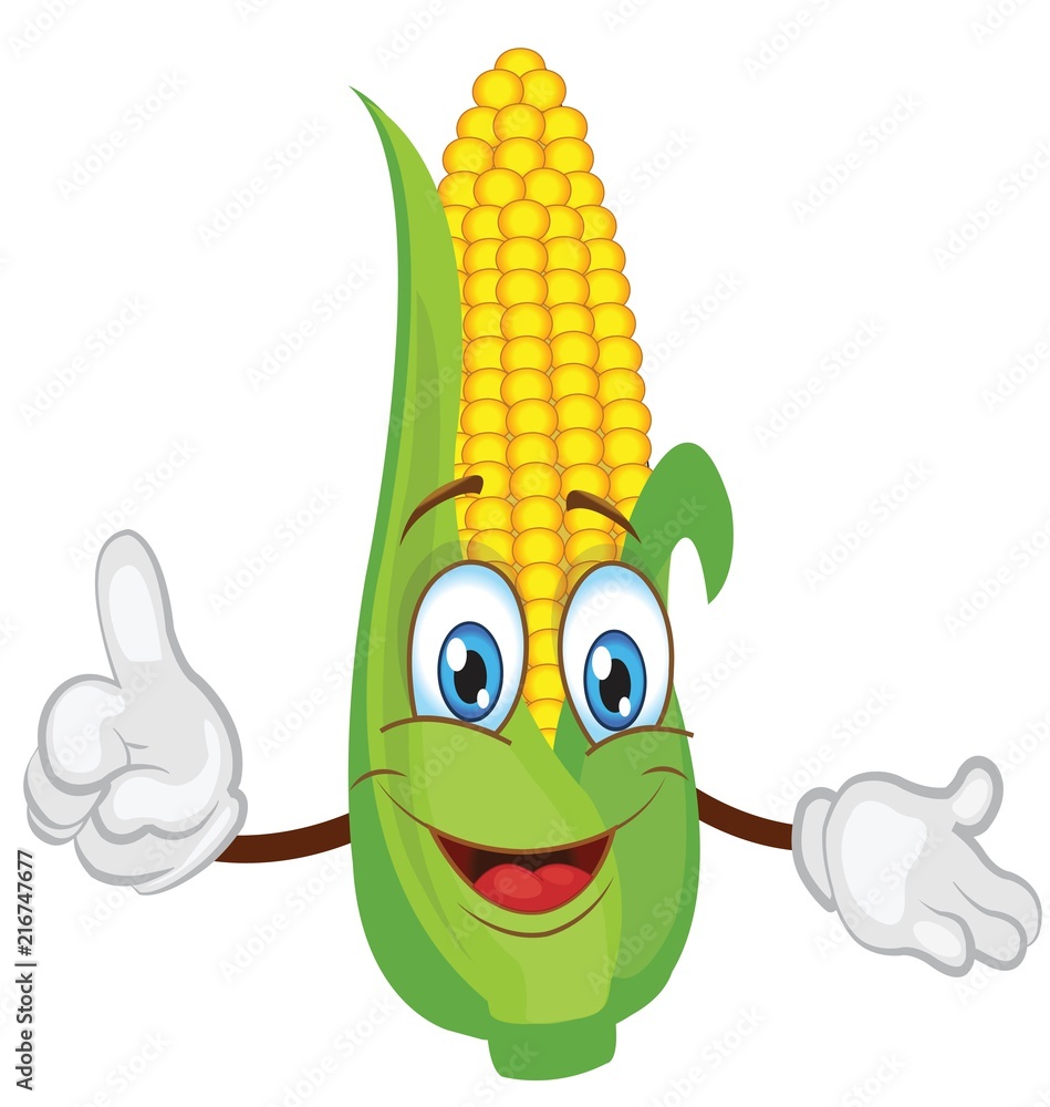 cute corn character cartoon Stock Vector | Adobe Stock