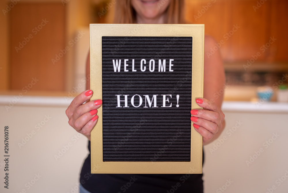 welcome home sign Stock Photo | Adobe Stock