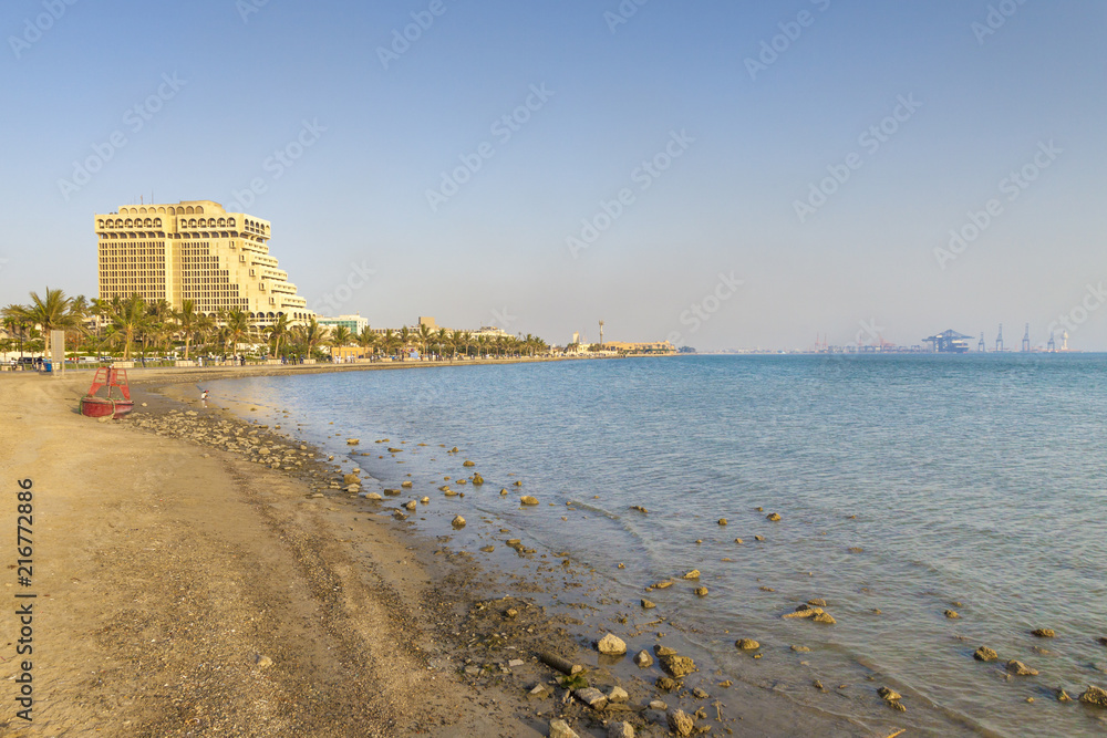 Jeddah Fountain Sea Beach Sunset in Saudi Arabias southern corniche ...