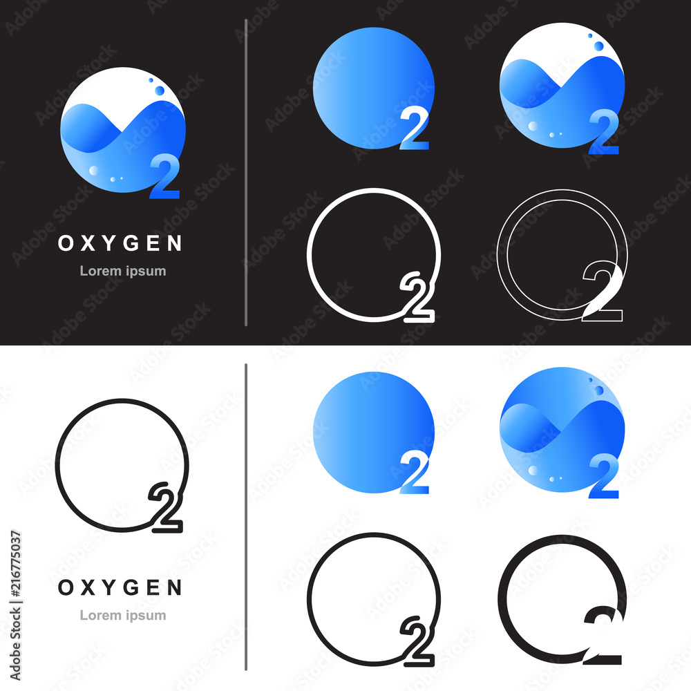 Oxygen logo design Stock Vector | Adobe Stock