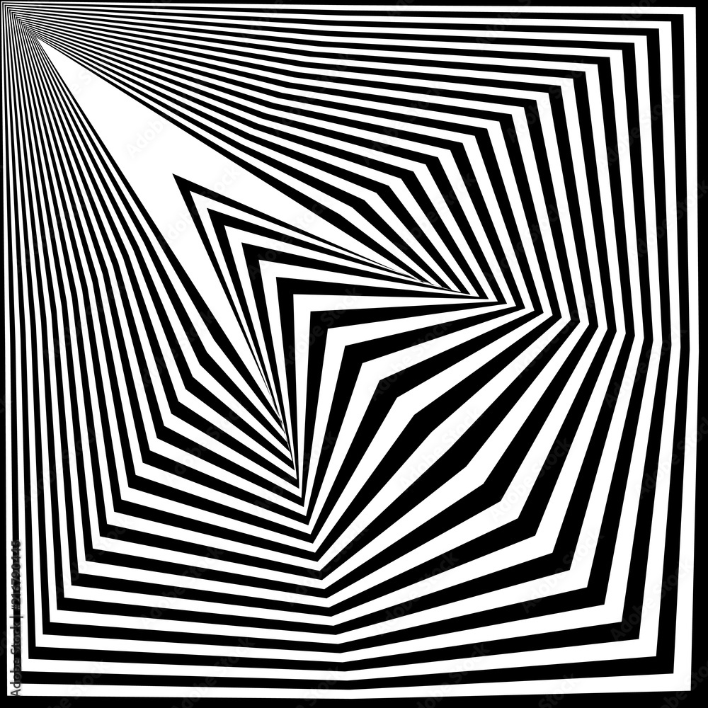 Abstract black and white striped background. Geometric pattern with ...