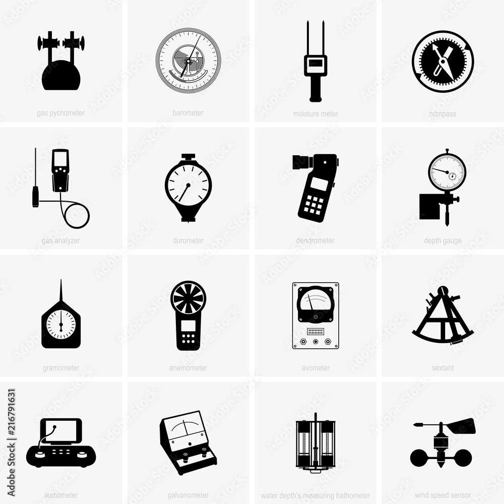 Scientific and technical measuring devices Stock Illustration | Adobe Stock