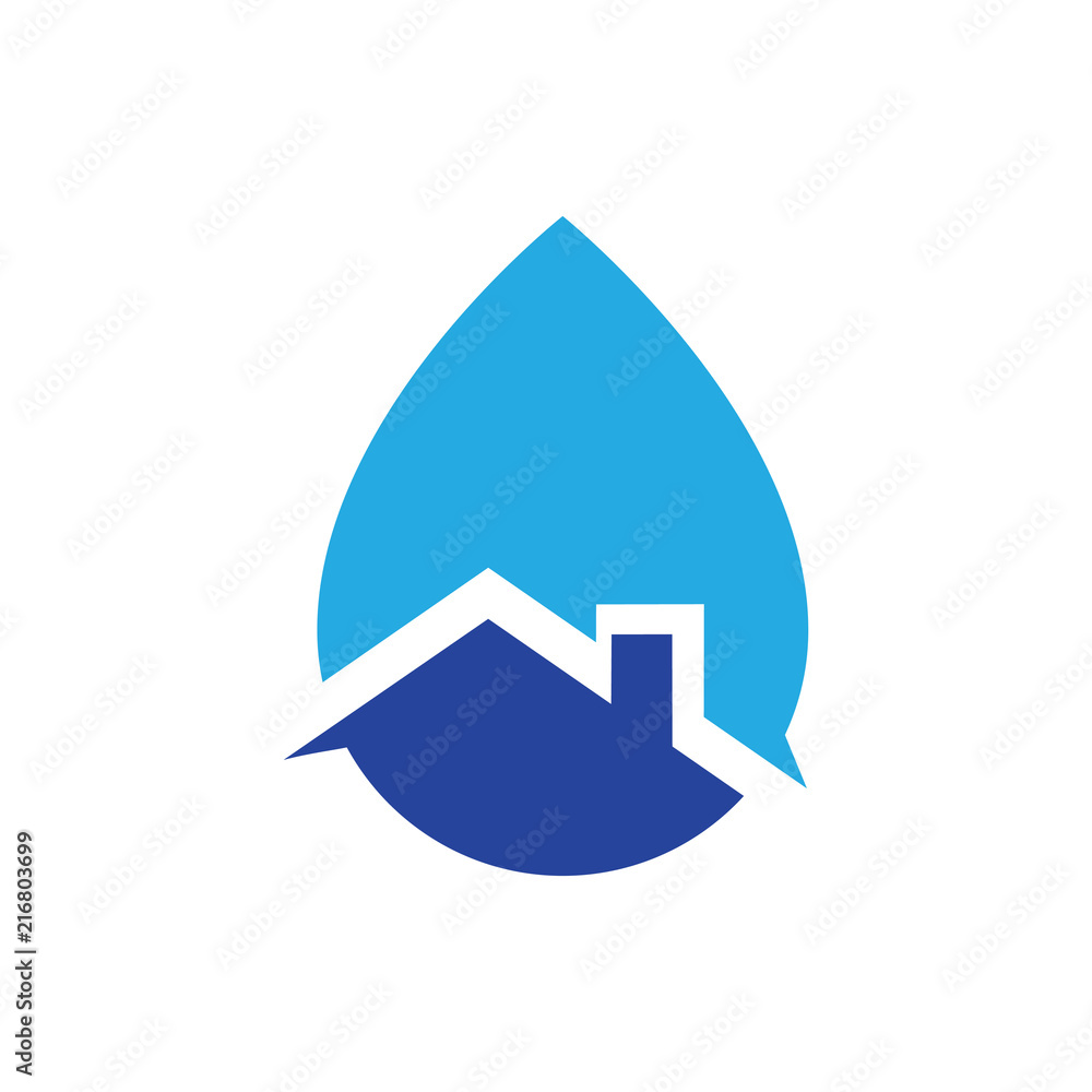 Water Drop Proof Waterproof House Solution Symbol Stock Vector | Adobe ...
