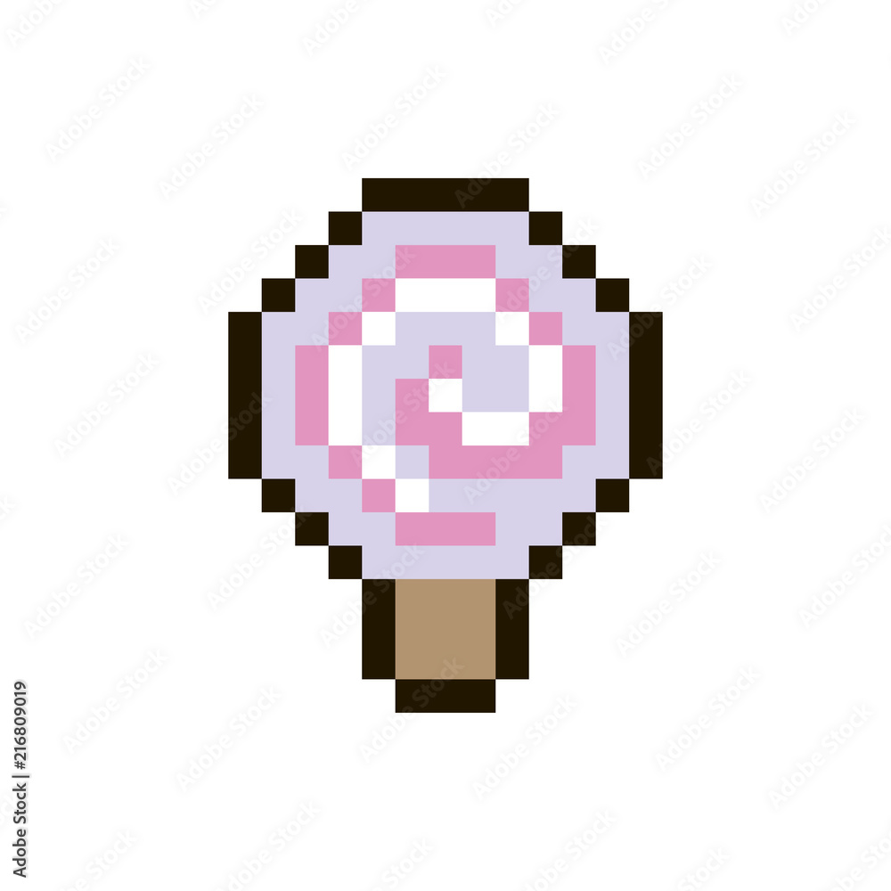 Vector pixel candy isolated on white background. 80s-90s style design ...