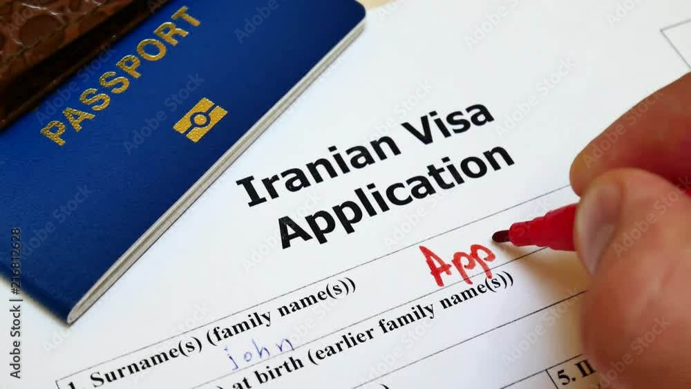 Decision to grant a Iranian Visa. Approved in Application form with ...