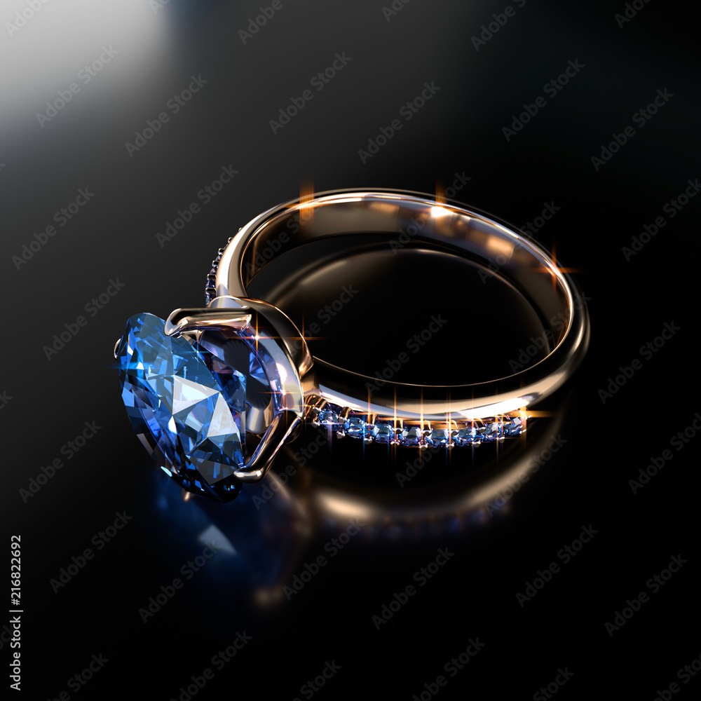 Blue Diamond Ring Wallpaper
