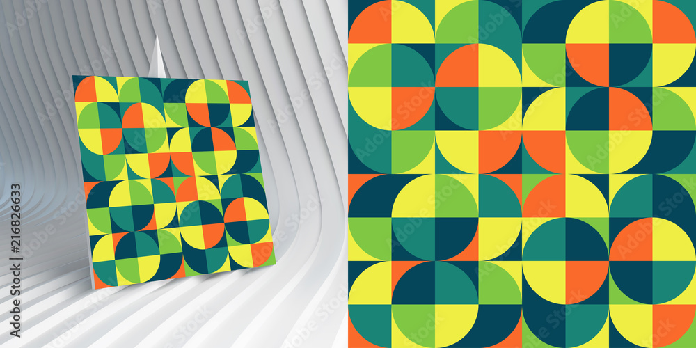 Cover design template for advertising. Abstract colorful geometric ...