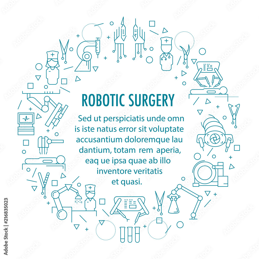 Robotic surgery banner Stock Vector | Adobe Stock